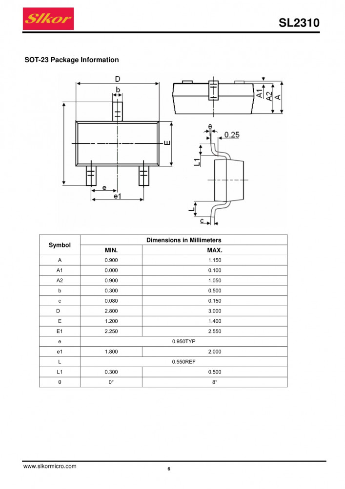SL2310 datasheet page 6