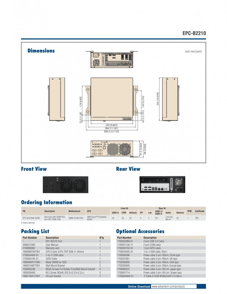 EPC-B2210 product documentation page 2
