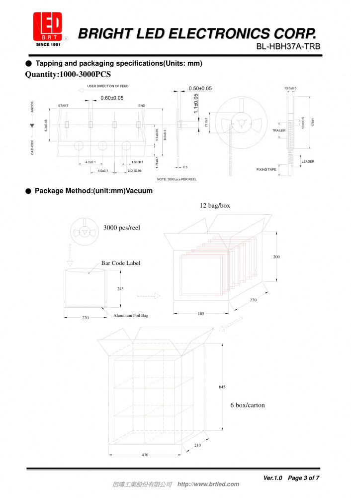 BL-HBH37A-TRB datasheet page 3