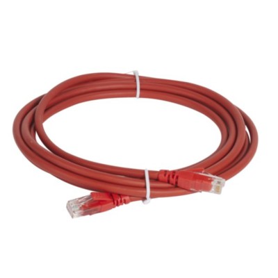 Patch cord RJ45 category 6A U/UTP LSZH red 3m for sale