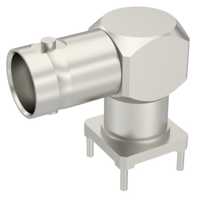 BNC / RIGHT ANGLE JACK RECEPTACLE FOR PCB SOLDER LEGS for sale