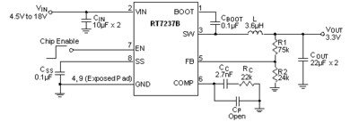 RT7273 - 3-CH, 18V, Synchronous Step-Down Converter