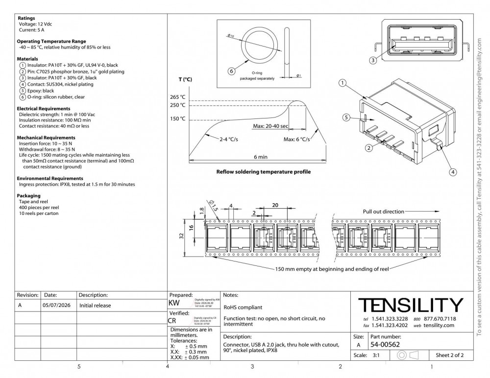 Tensility 54-00562 product drawing, page 2