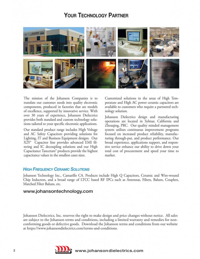 Johanson Dielectrics 102S43W223KV4E datasheet page 2