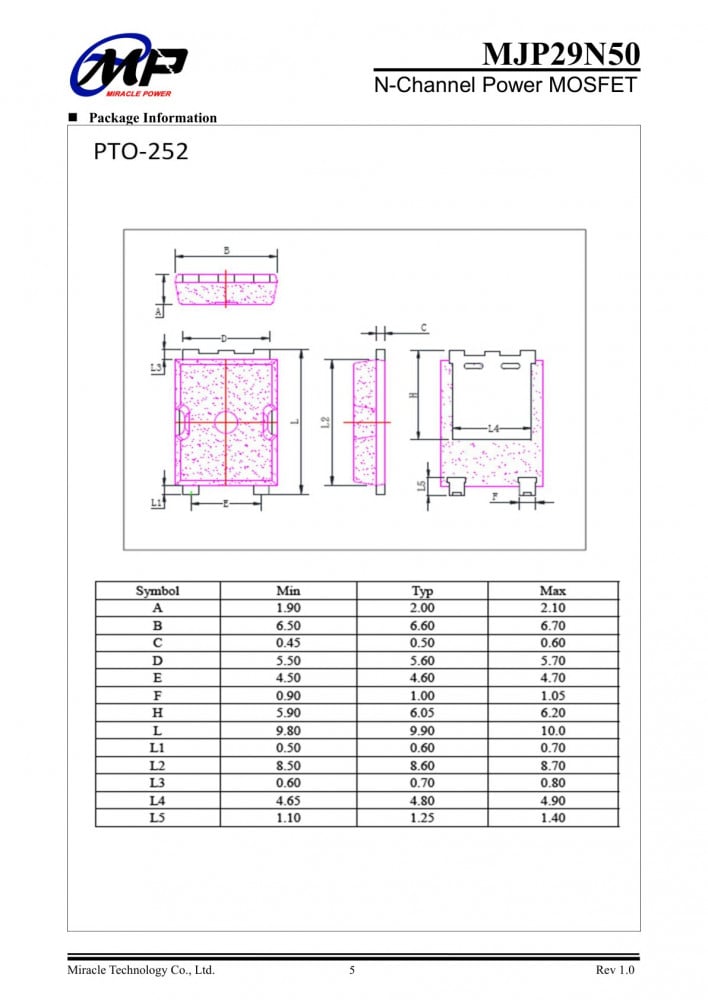 MJP29N50 datasheet page 5
