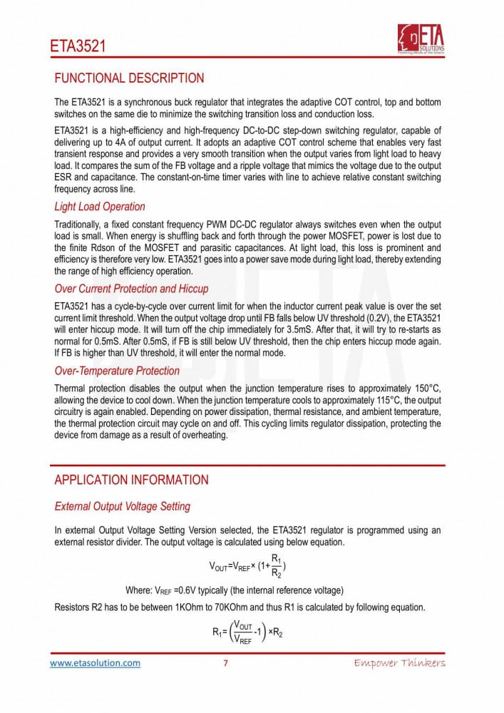 ETA3521FSG datasheet page 7