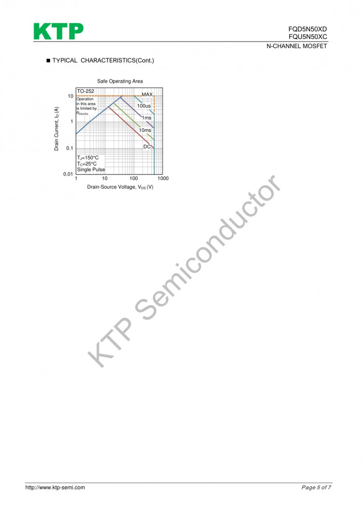 FQD5N50XD datasheet page 5