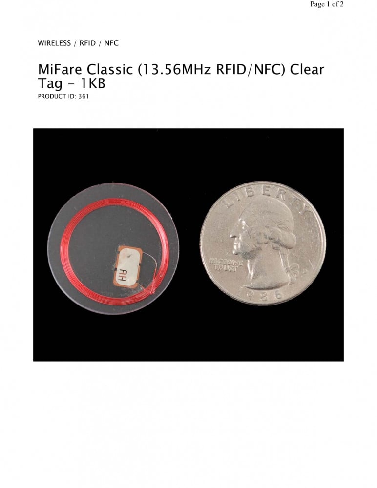 Adafruit 361 technical document page 1