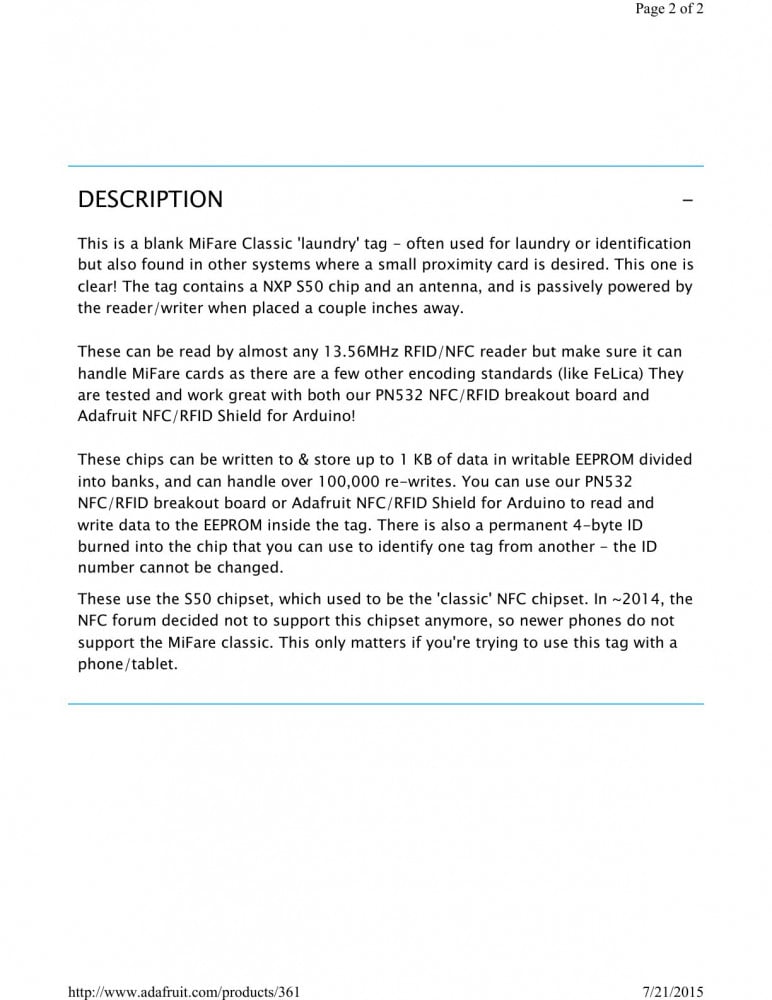 Adafruit 361 technical document page 2