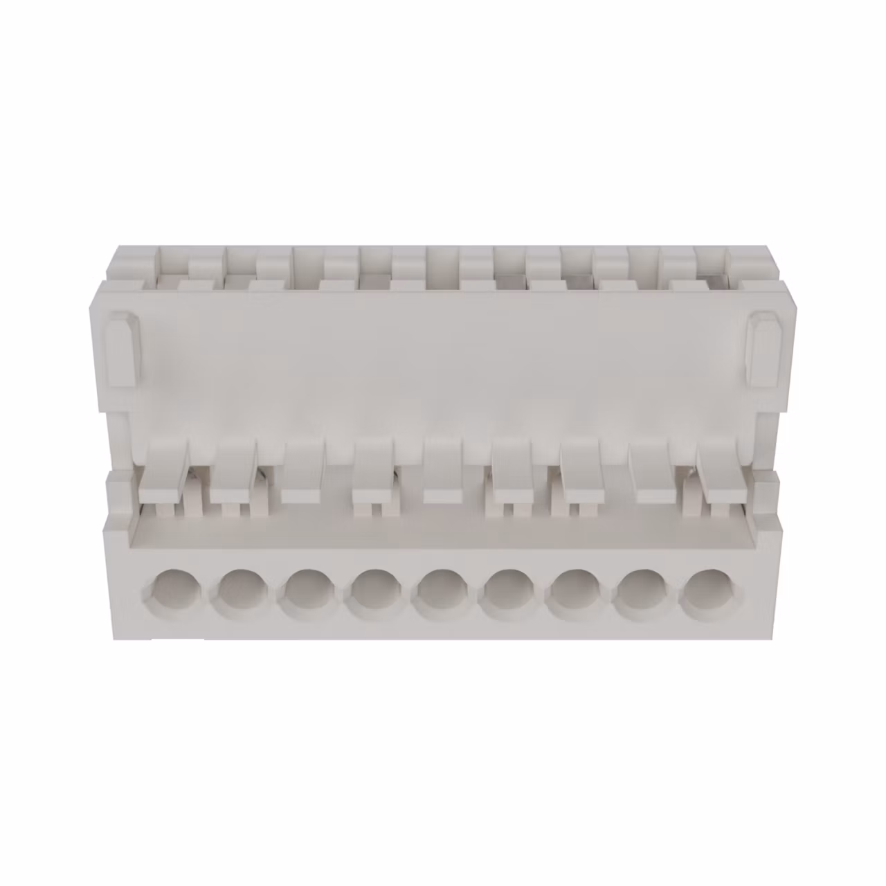 Appli-Mate RAST 2.5 Female Connector, 2.50mm Pitch, 9 Circuits, Position Keys B, C, D, E, F, G, H & I Removed, Open Endwalls, Voided Circuits 3, 5 & 8 for sale