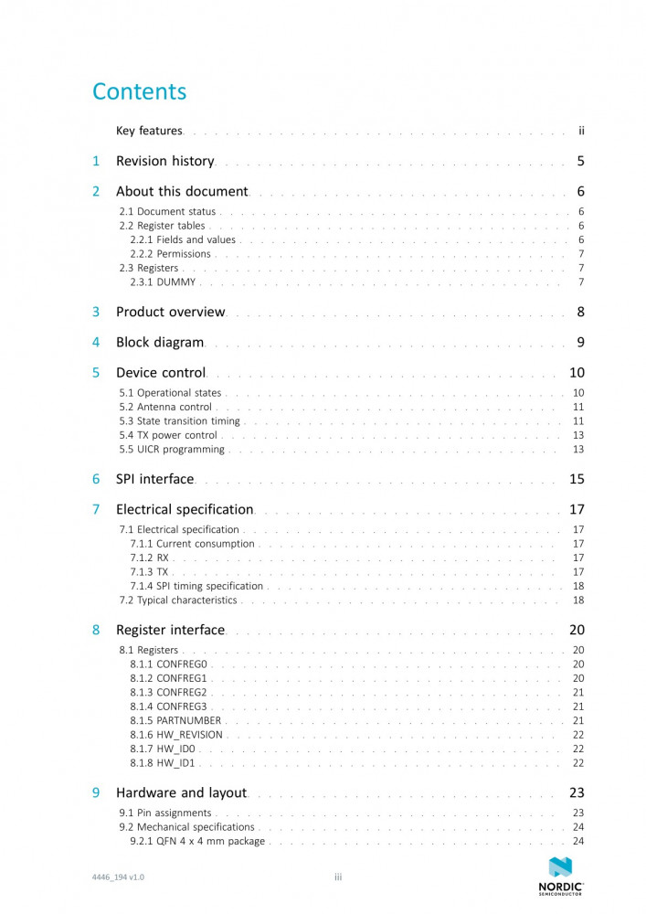 nRF21540 technical document page 3