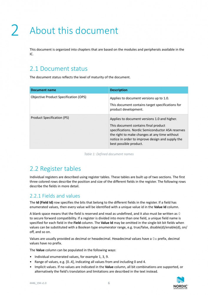 nRF21540 technical document page 6