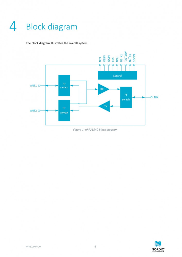 nRF21540 technical document page 9