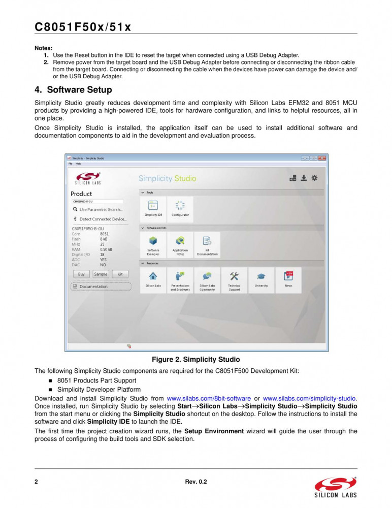 C8051F500-TB-K document page 2