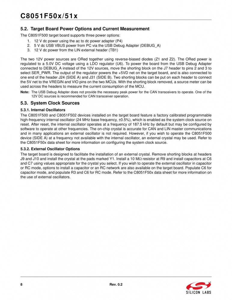 C8051F500-TB-K document page 8