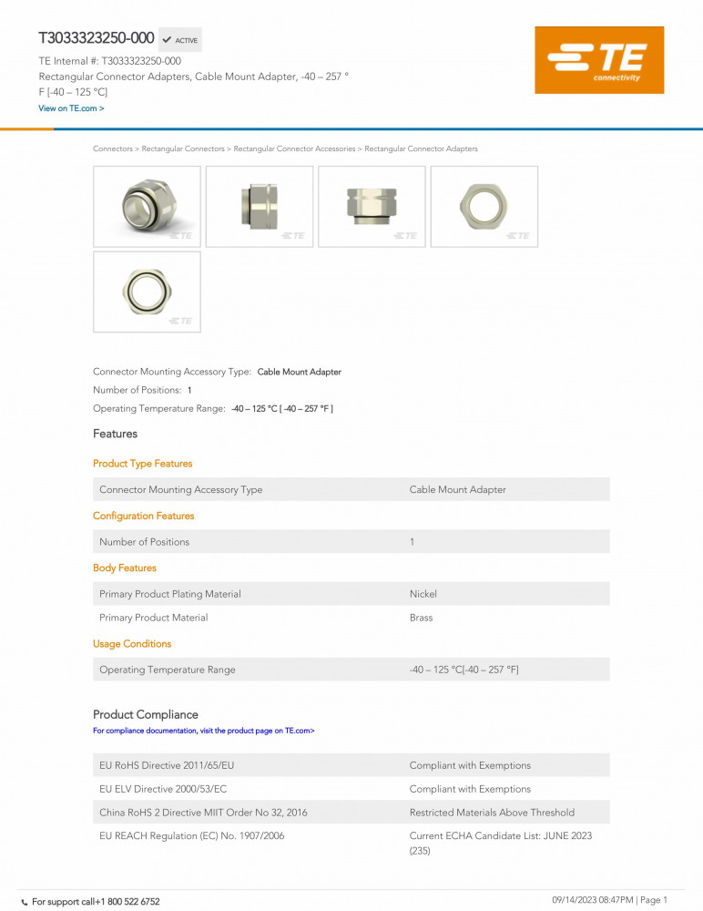 T3033323250-000 technical document page 1
