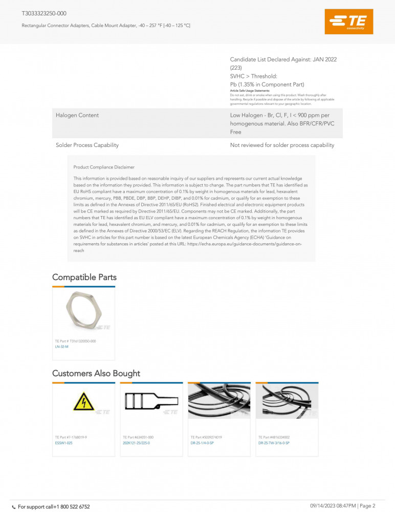 T3033323250-000 technical document page 2