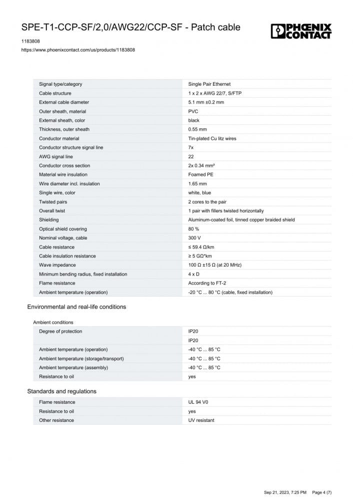 Phoenix Contact 1183808 technical document page 4