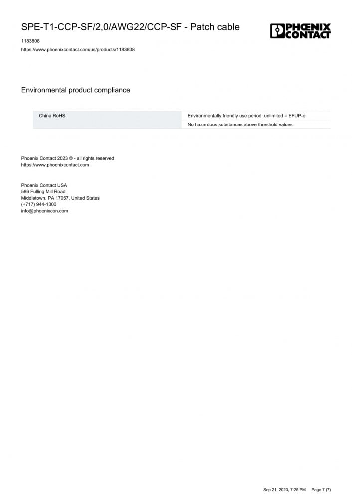 Phoenix Contact 1183808 technical document page 7