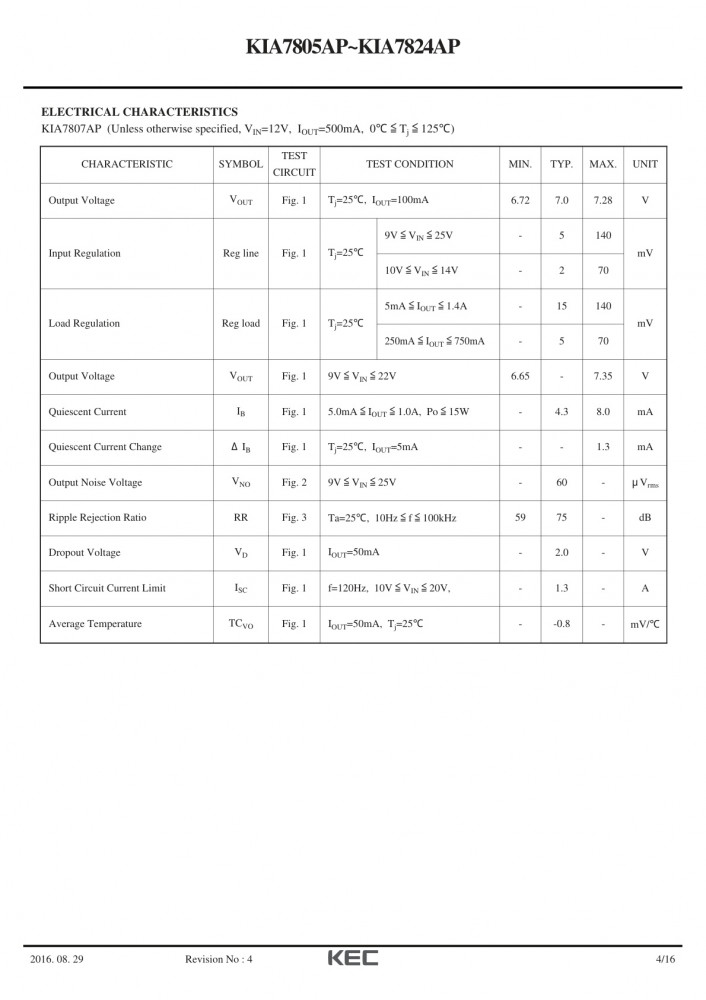 KEC KIA7805AP-U/P datasheet page 4