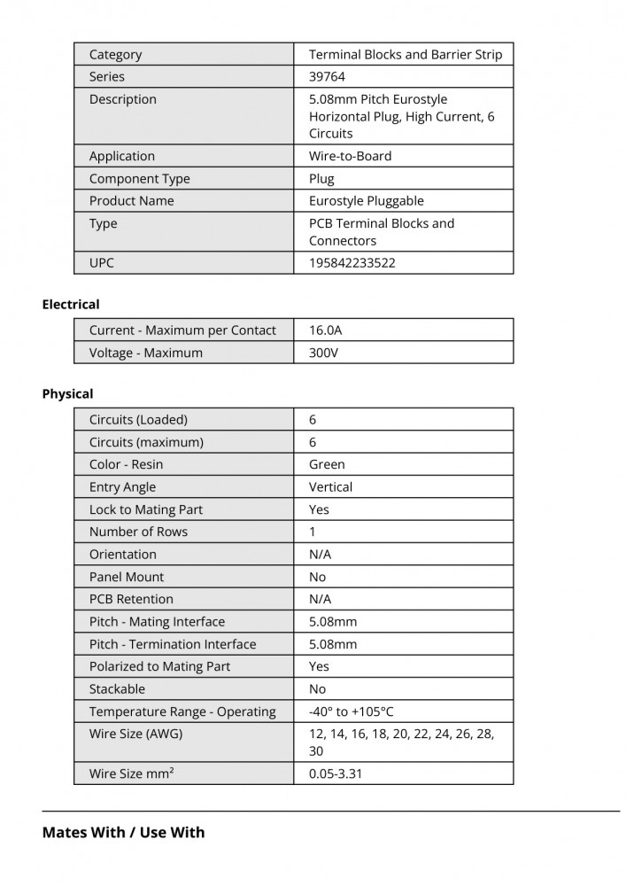MOLEX 397641006 product document, page 2