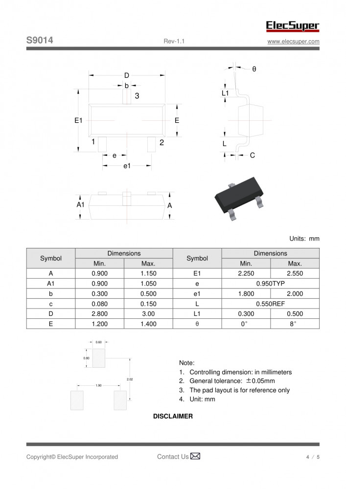 ElecSuper S9014 technical document page 4