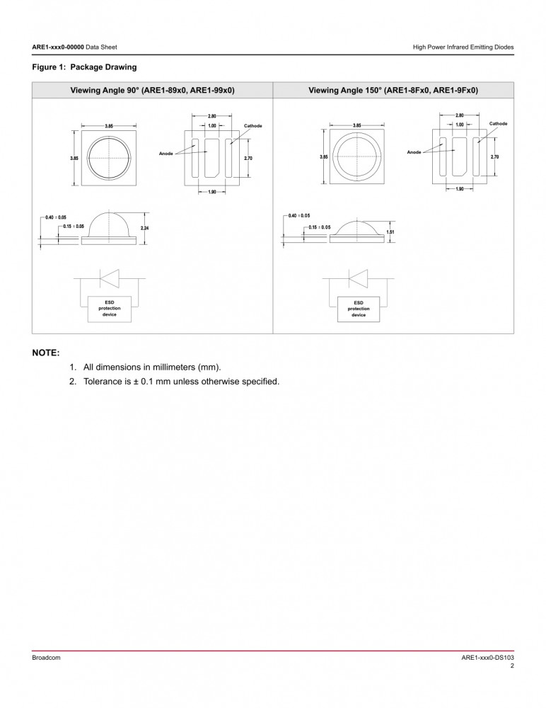 ARE1-85D0-00000 datasheet page 2