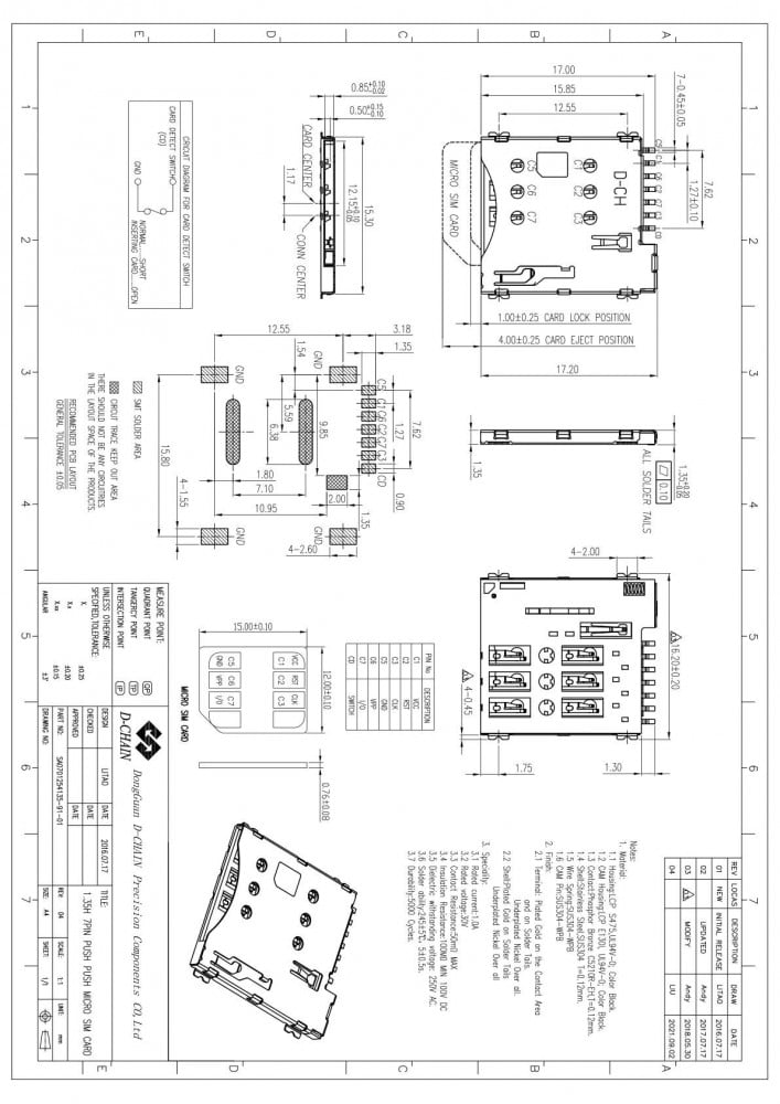 D-CHAIN SA0701254135-91-01 technical document page