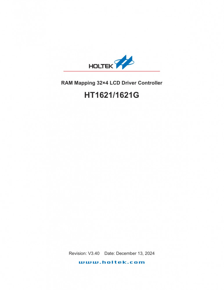 HT1621 datasheet page 1