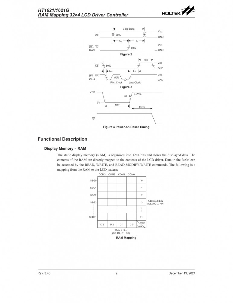 HT1621 datasheet page 9
