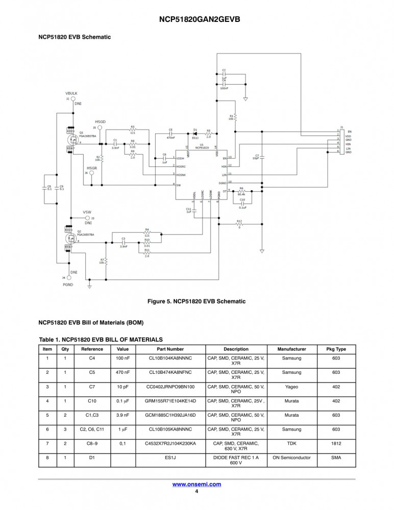 NCP51820GAN2GEVB manual page 4