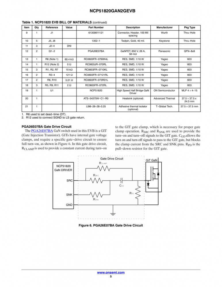 NCP51820GAN2GEVB manual page 5