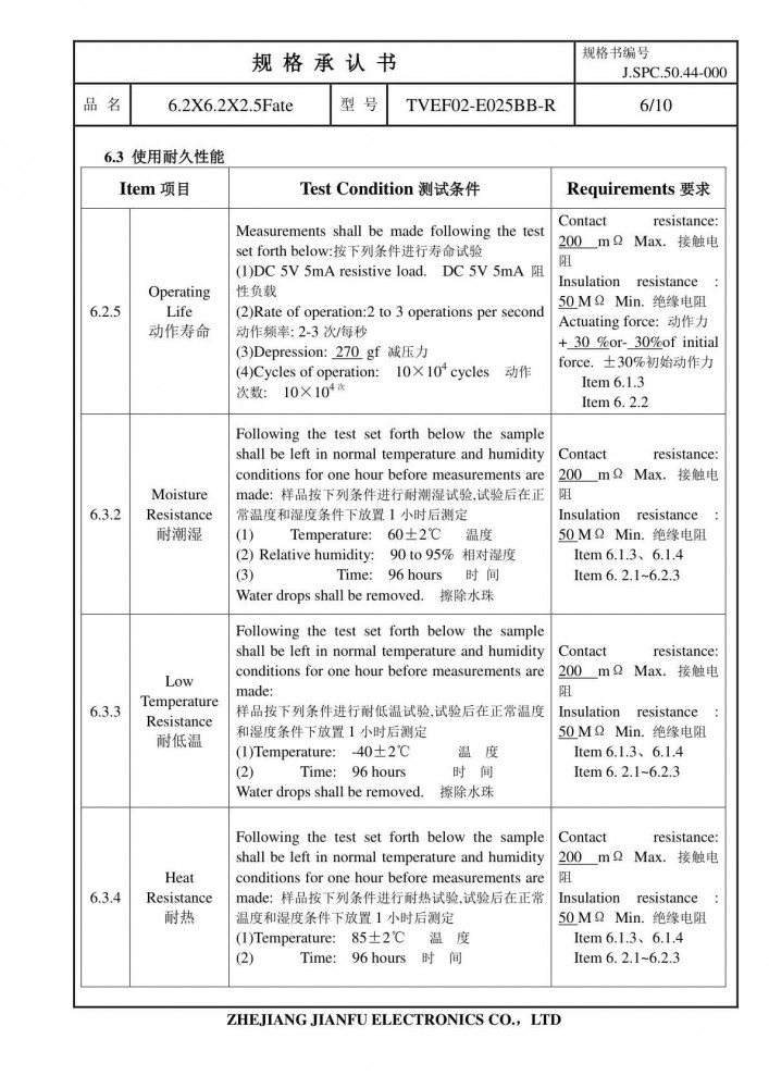TVEF02-E025BB-R specification page 7