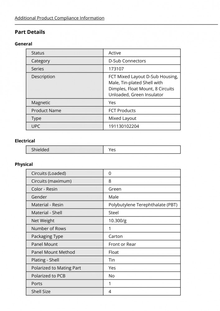 Molex cordset drawing page 2