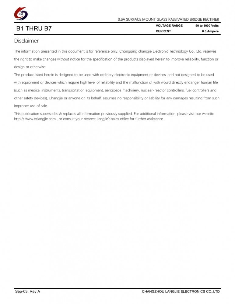 LangJie B7 datasheet page 6