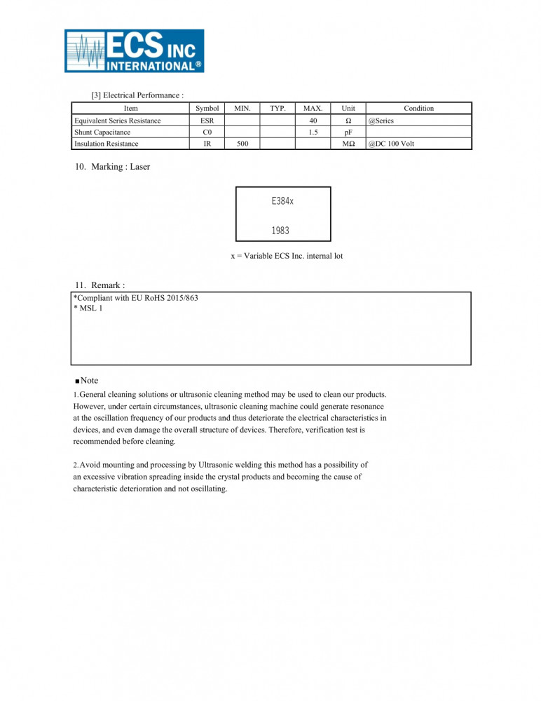 ECS-384-CDX-1983 specification page 4