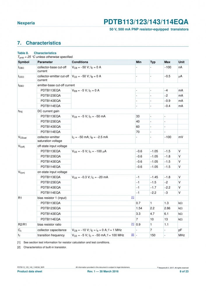 PDTB143EQAZ datasheet page 8