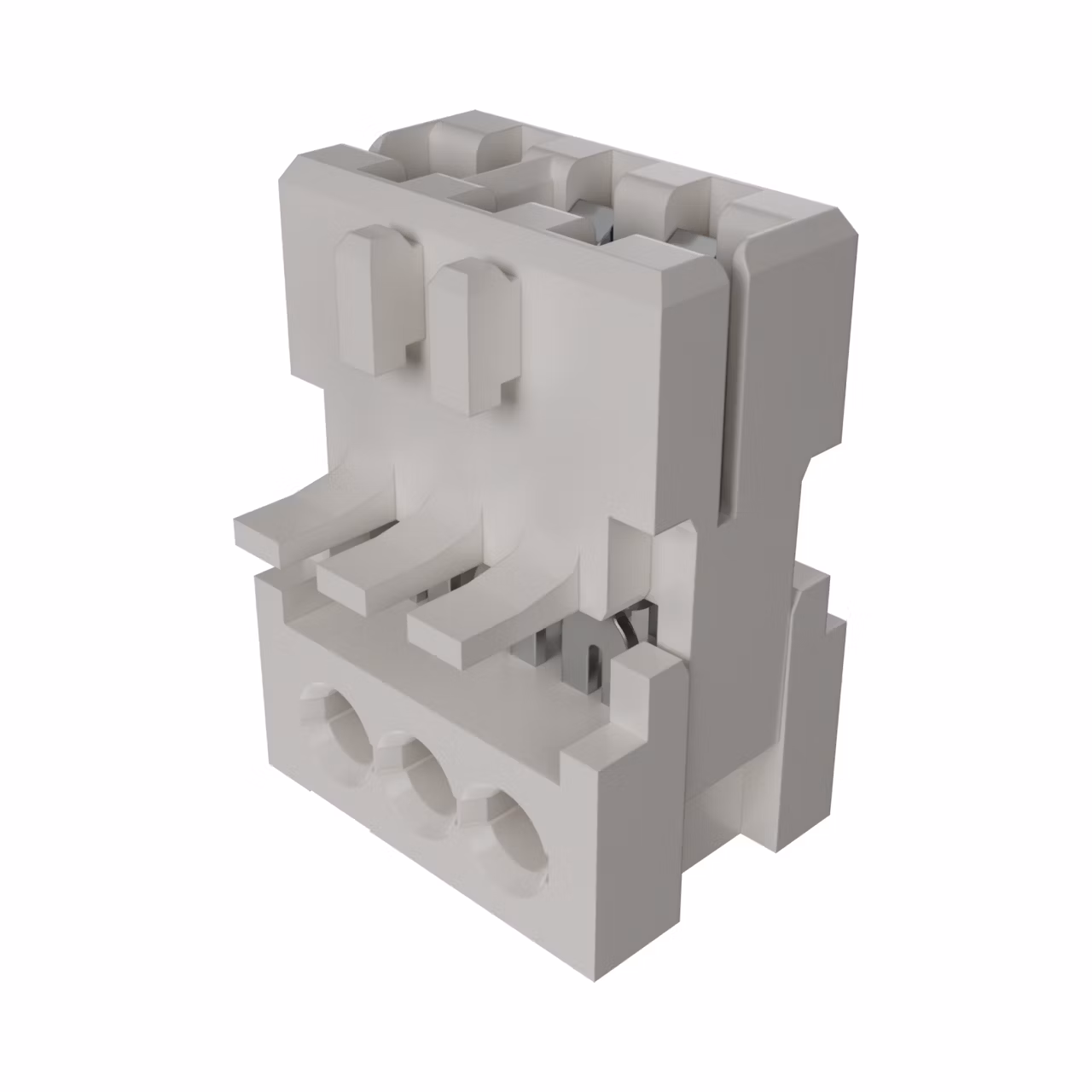 Appli-Mate RAST 2.5 IDT Connector, 2.50mm Pitch, Direct/Indirect, Female, Beaded Terminal, 3 Circuits, Position Keys A and D Removed, Slotted Endwalls, Polarizing Rib Between 1/2 for sale