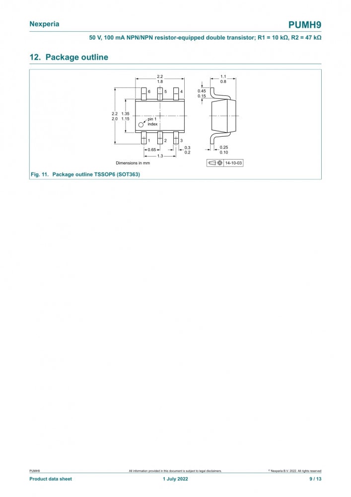 PUMH9 datasheet page 9