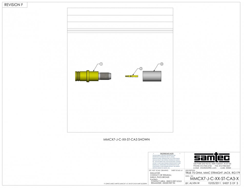 Samtec MMCX7-J-C-GF-ST-CA3 drawing page 3
