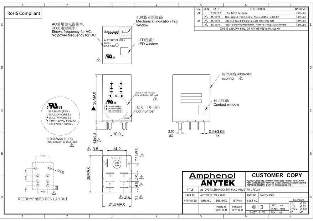 AL2C10PCLD02400G document page 1