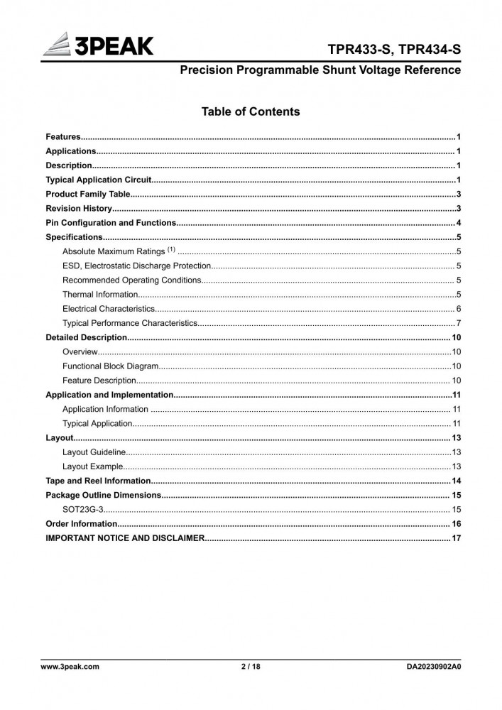 TPR433B-3STR-S datasheet page 2