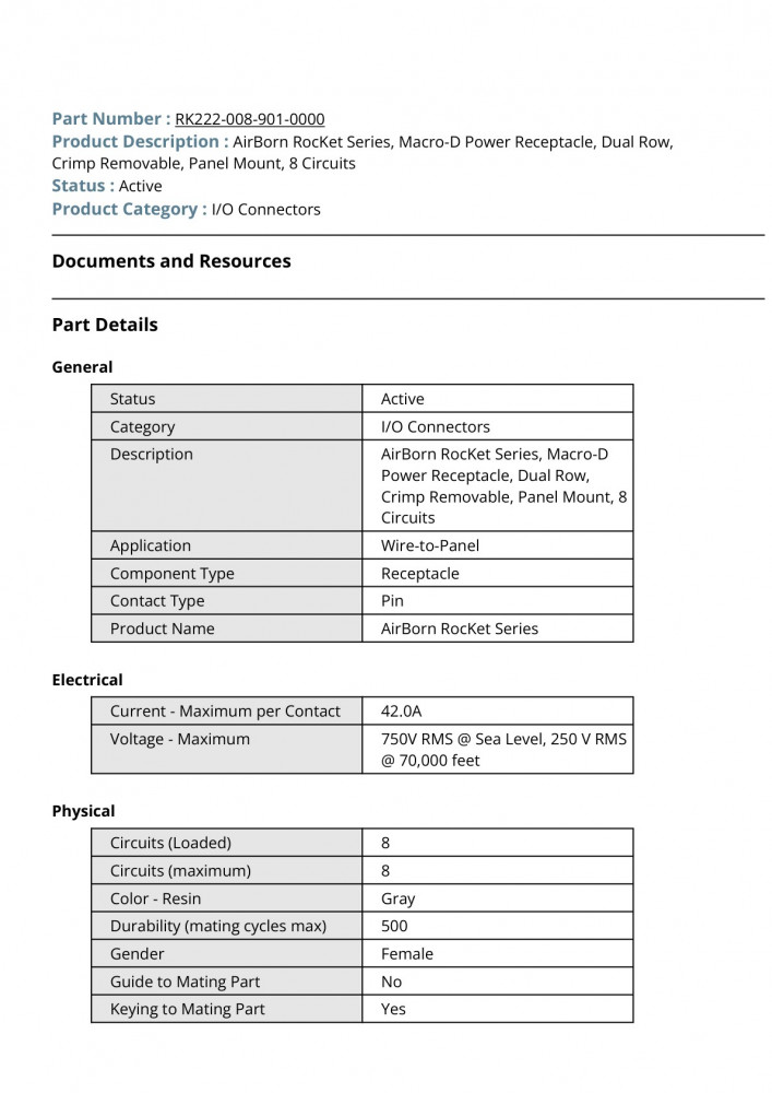 RK222-008-901-0000 technical document preview, page 1