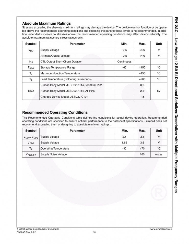 FIN12ACGFX technical document page 10
