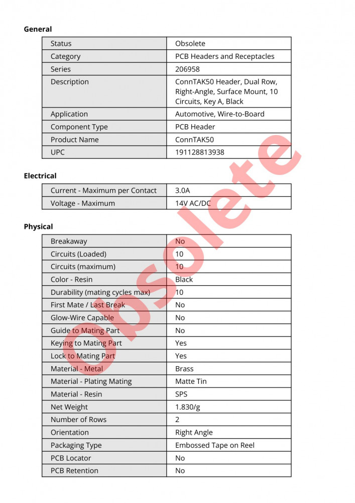 MOLEX 2069582101 technical document, page 2