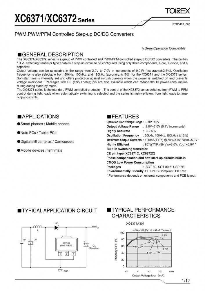 XC6371A350PR datasheet page 1