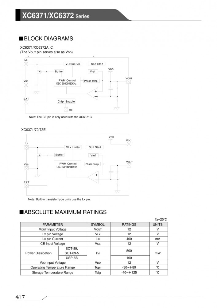 XC6371A350PR datasheet page 4