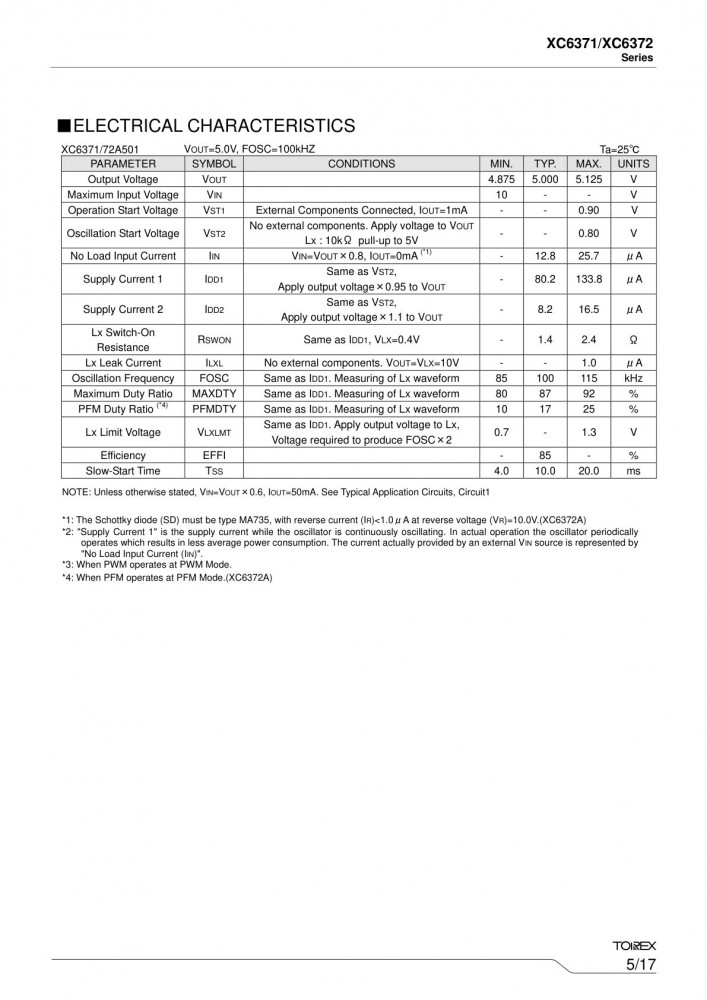 XC6371A350PR datasheet page 5