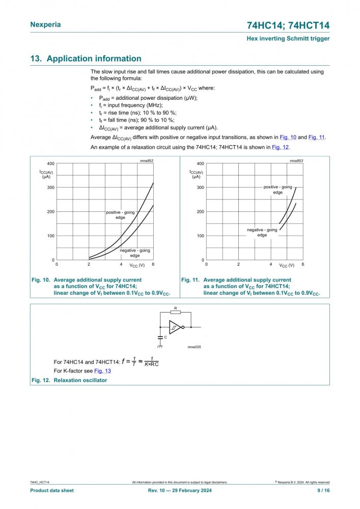 74HC14D,653 datasheet page 9