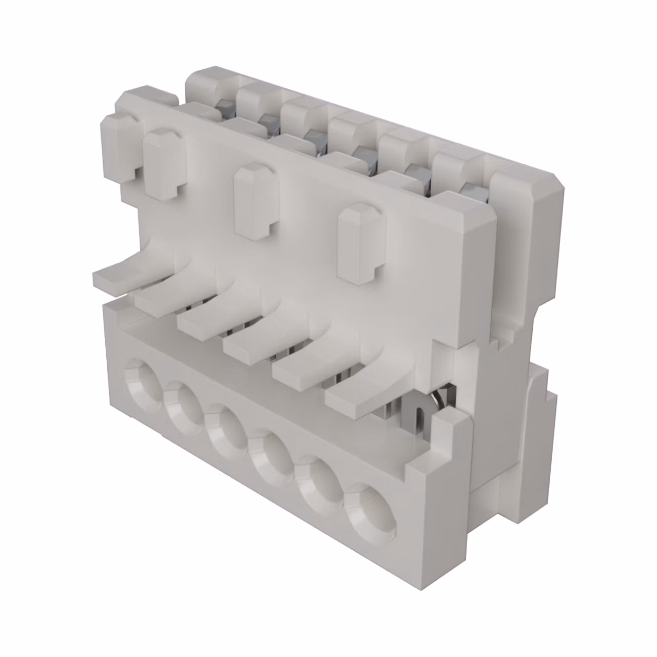 Appli-Mate RAST 2.5 IDT Housing, 2.50mm Pitch, Direct/Indirect, Female, 6 Circuits, Position Keys C, E and G Removed, Red Color Stripe for sale